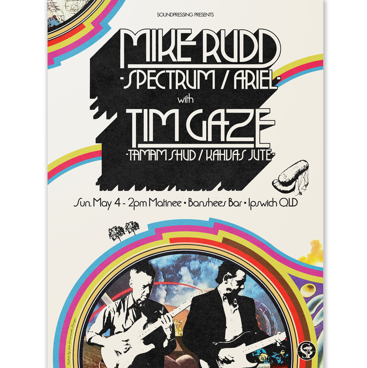 Mike Rudd (Spectrum/Ariel) with Tim Gaze (Tamam Shud/Kahvas Jute ...